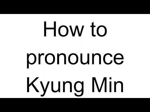 How to Pronounce Kyung Min (Korean)