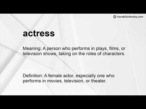 actress Meaning