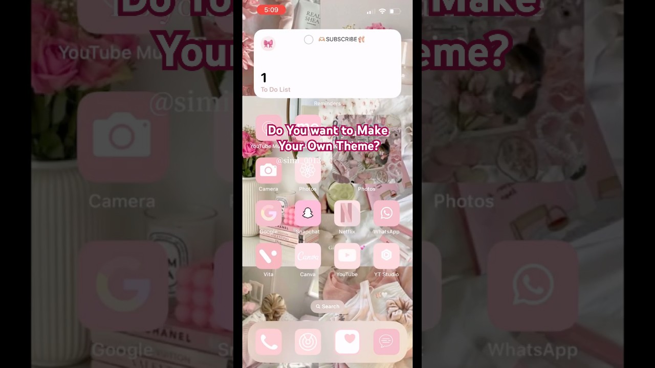 How to make your own phone theme and change themes using focus? #simicoquette #phonetheme #iphone