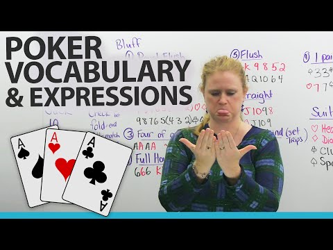 Learn English โ Vocabulary & Expressions for POKER and other card games