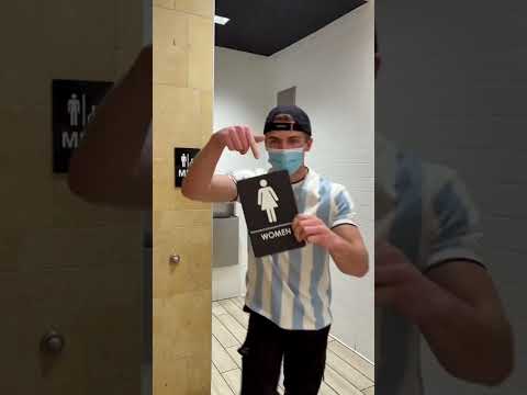 Switching Bathroom Signs Prank Part 1! 🚽 #shorts