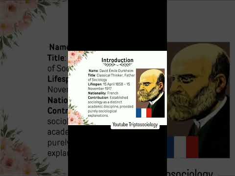 Emile Durkheim Breif and Books.