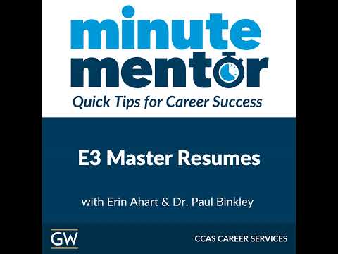 E3 Master Resumes