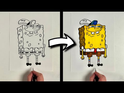 How To Draw Spongebob Funny Meme Face