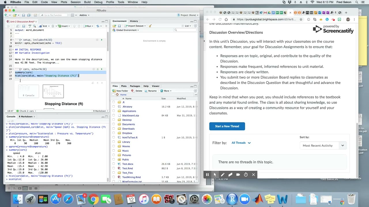 Tips for Writing Discussion Posts or Documents from R  Unit 2 & M1