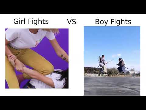 Girl Fights Vs Boy Fights Meme