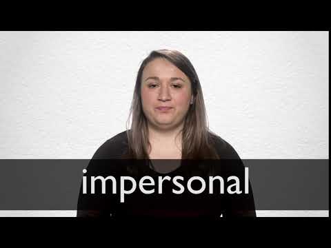 IMPERSONAL definition in American English | Collins English Dictionary