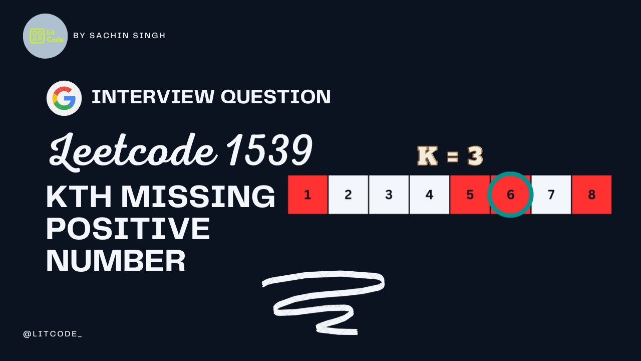 Kth Missing Positive Number - Leetcode 1539 - Python