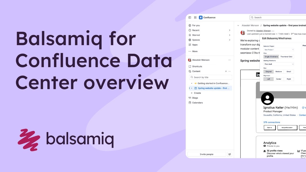 Balsamiq for Confluence Data Center overview