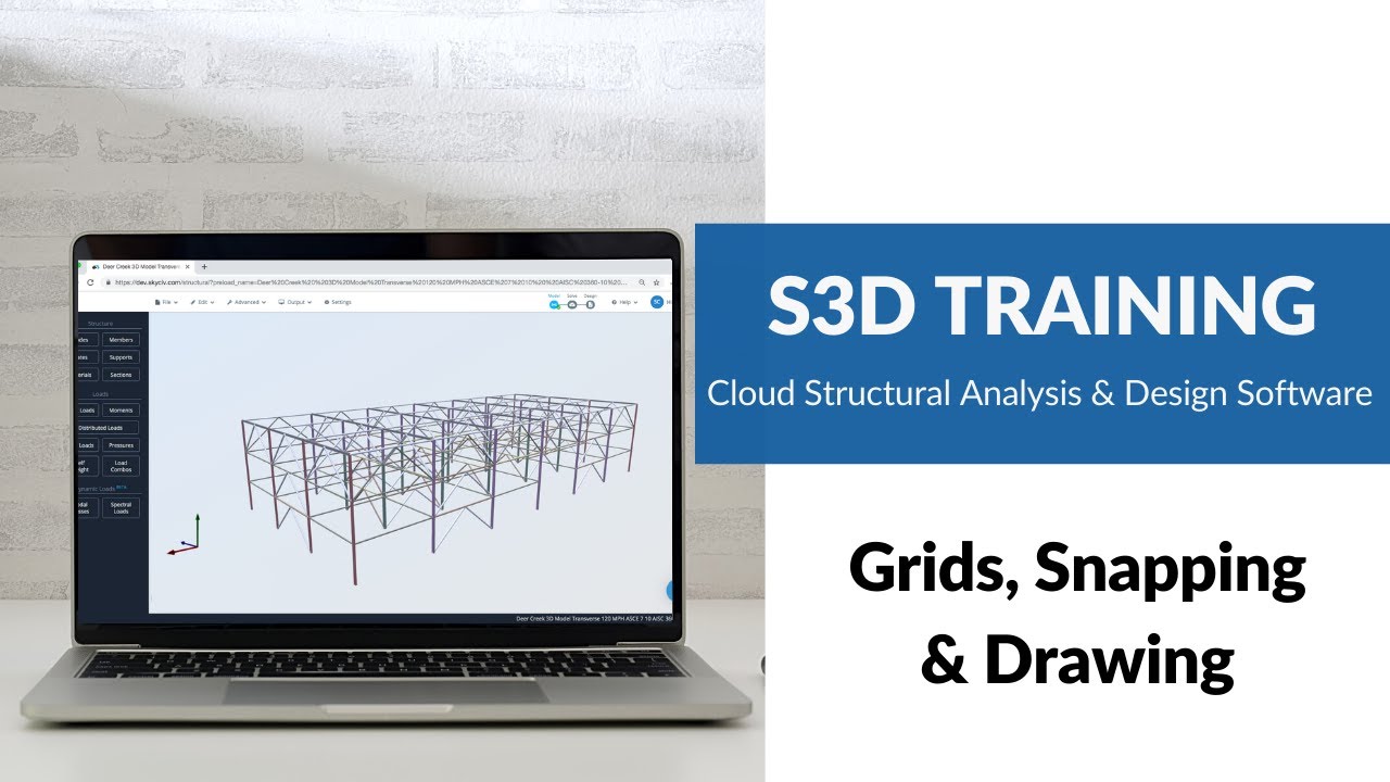 Grids, Snapping and Drawing on SkyCiv Structural 3D