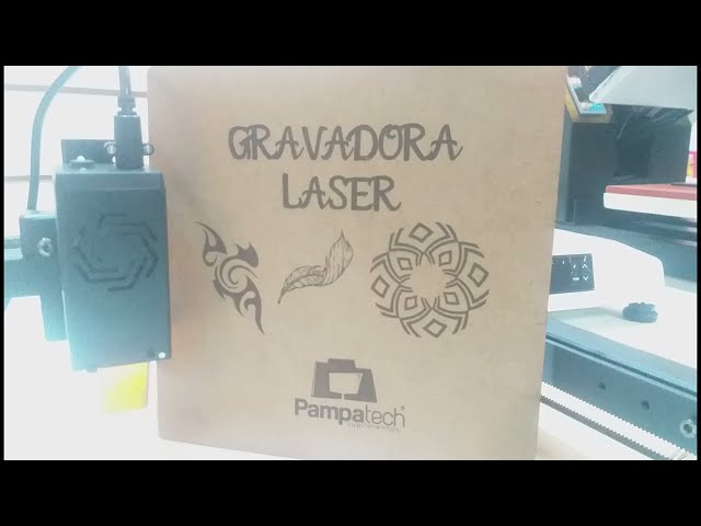 Gravadora Laser e corte 0,3mm MDF 39x40 10W | Pampa Tech