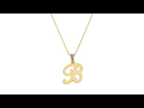 Technibond DiamondAccented Initial Pendant
