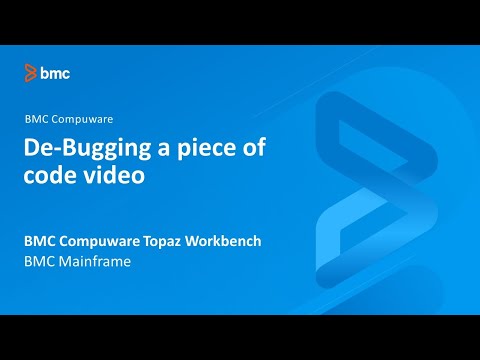 BMC Compuware Topaz Workbench - De-Bugging a piece of code video