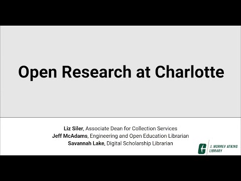 Open Research at Charlotte