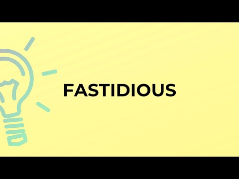 What is the meaning of the word FASTIDIOUS?