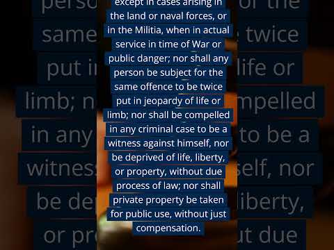 The Constitution of the United States Fifth Amendment