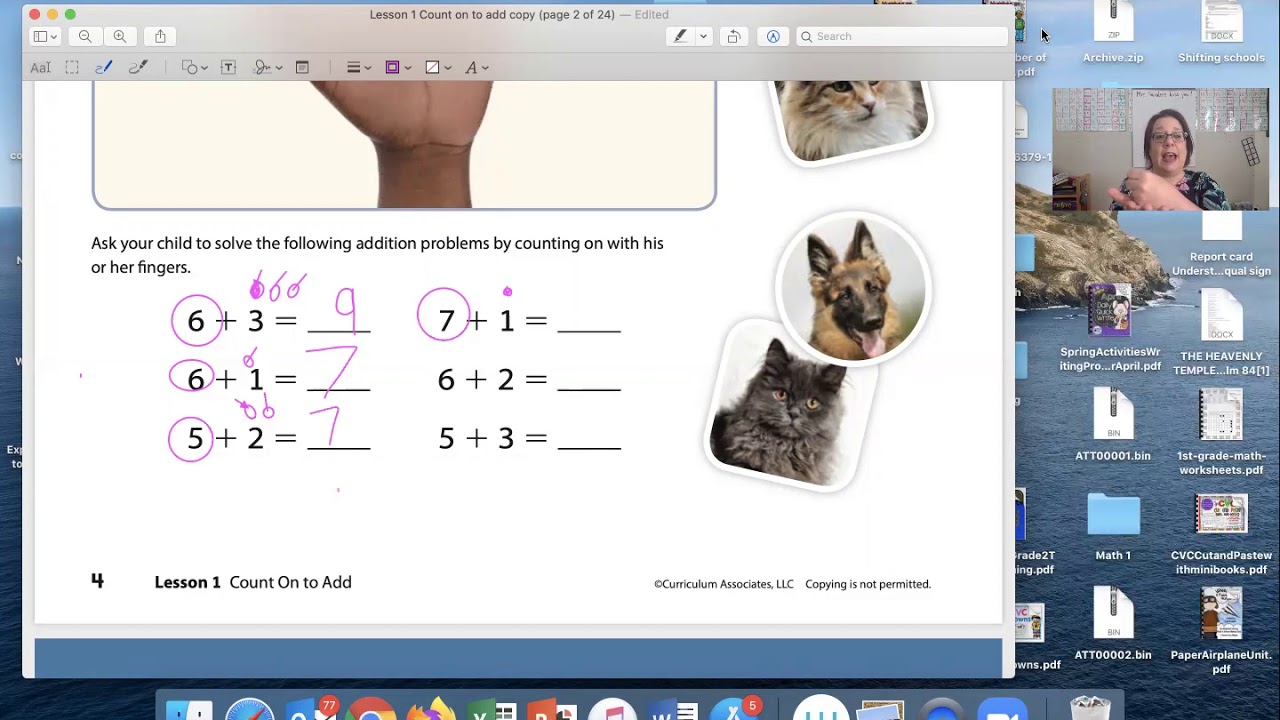 Ready Math Lesson 1 pg 4 Count on to add