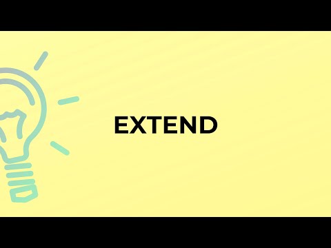 What is the meaning of the word EXTEND?