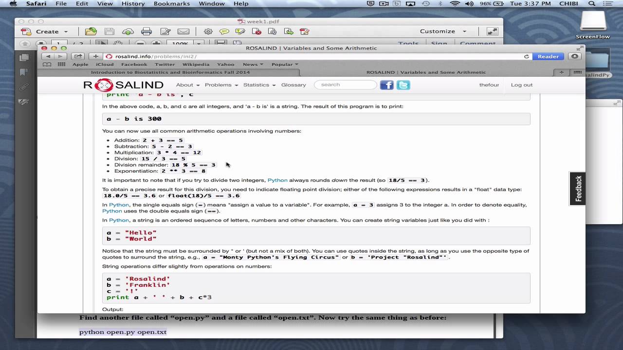 Intro Biostatistics and Bioinformatics: Python intro