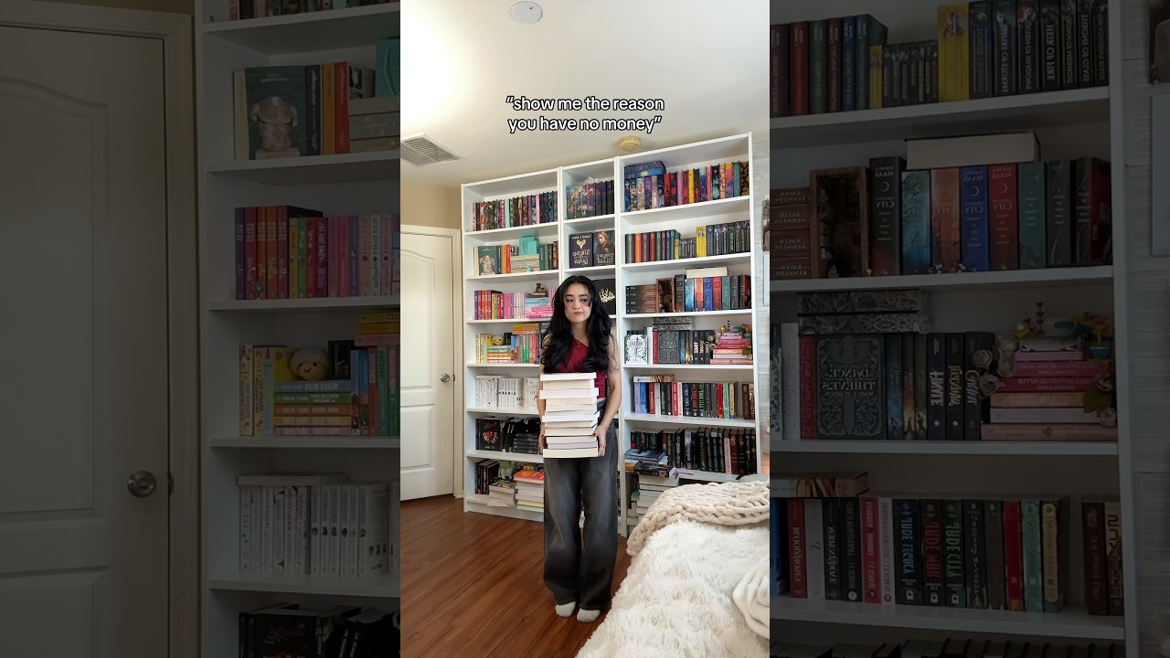 my entire bookshelf 😭  #booktube #bookish #reader #books #booktok #bookworm #bookshelf