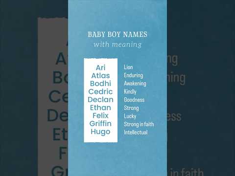 Baby Boy Names with Meaning #babynames #babyboy