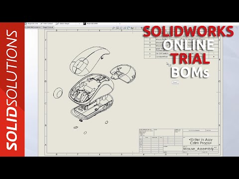 How to produce BOMs and Exploded Views in SOLIDWORKS - SOLIDWORKS Online Trial