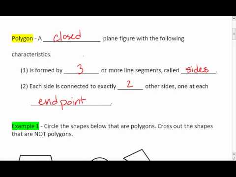 1.6 (1 of 4) Polygons Definition, Convex and Concave