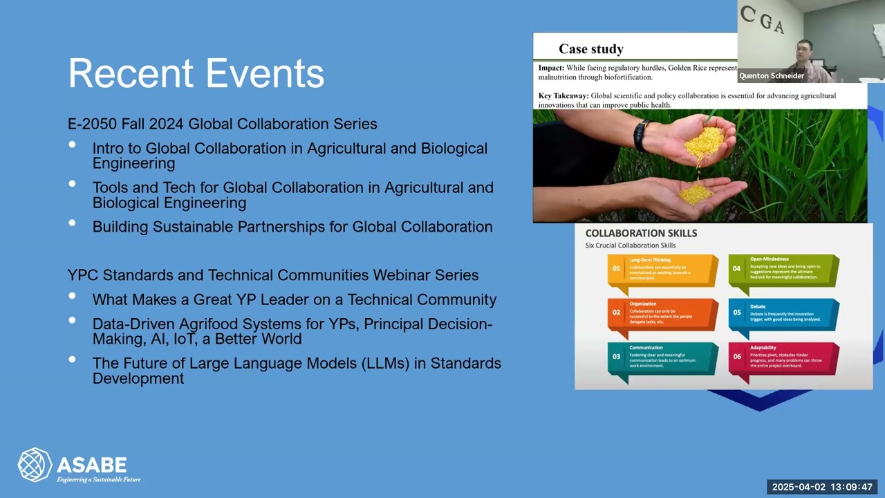 ASABE YPC Roundtable: Webinars and Continuing Education