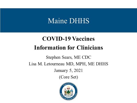 COVID-19 Vaccines Information for Clinicians (January 5, 2021)