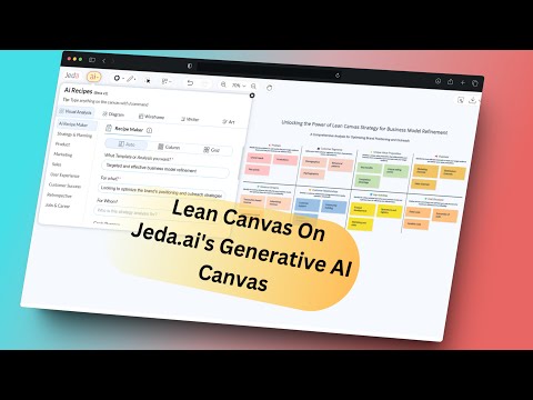 Generate Lean Canvas Template with AI Workspace - Jeda ai's Generative AI Workspace