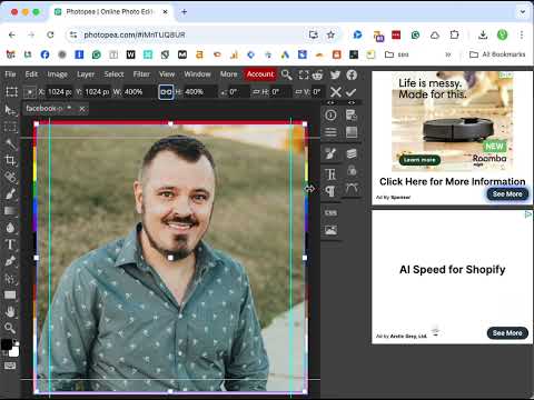 Create LGBTQ Pride Frame for Facebook Profile Photo - Template at https://bit.ly/pride-frame