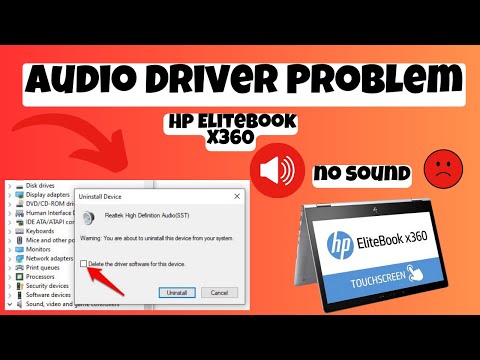How to Fix Audio problem Hp EliteBook X360 || Audio Drivers Not Working