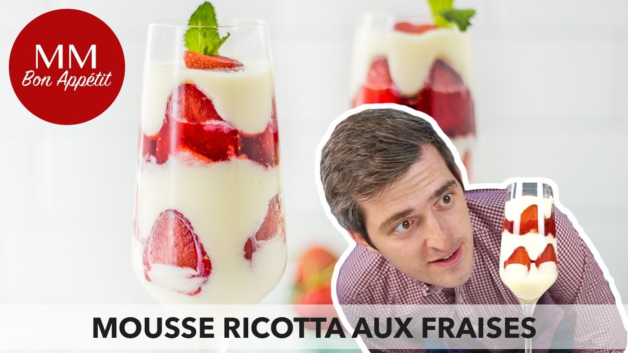 Mousse Ricotta aux Fraises | Ricotta & Strawberries Mousse