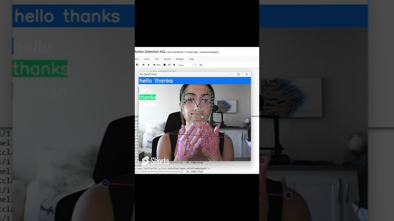 Sign language detection using action recognition #ai #facerecognition #machinelearning