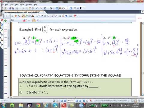 The Square Root Property and Completing the Square 11 1
