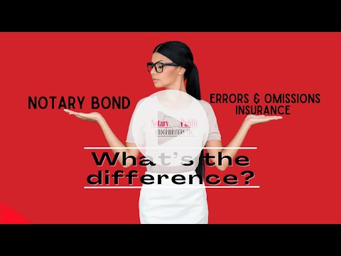 What's the difference between a Notary Bond and E & O Insurance?