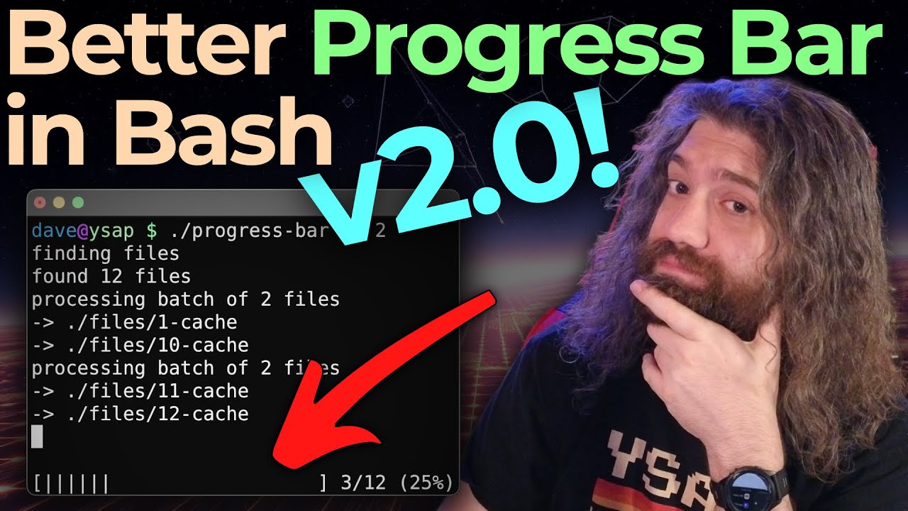 Creating a PERSISTENT Progress Bar on the Terminal with Bash! v2 Progress Bar