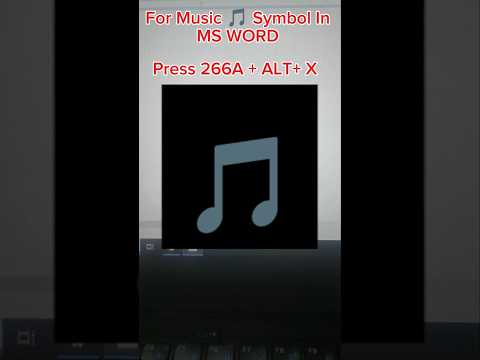 Insert Music 🎵 Symbol in MS WORD | Secret Code Trick! #shortfeed #shorts #shortcutkeys #computer