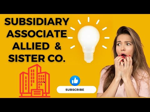 What is Subsidiary,Associate,Allied & Sister Company: Explained with simple examples.
