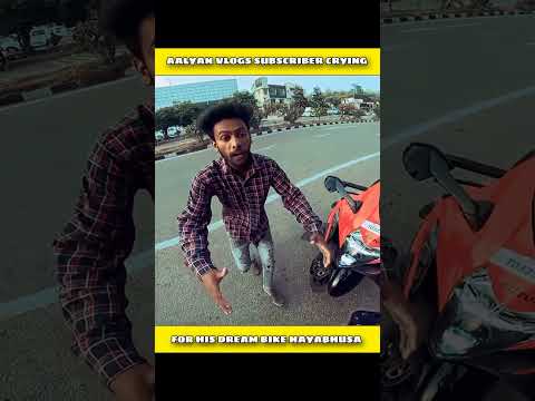 Aalyan vlogs subscriber started crying after seeing his dream bike hayabhusa #shortvideo