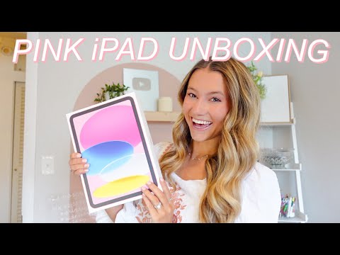 PINK iPAD 10TH GEN UNBOXING | apple pencil, magic folio keyboard, accessories