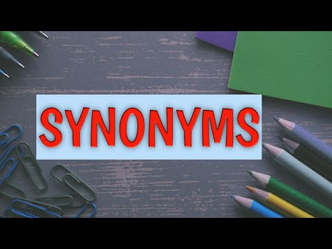 Synonyms in English