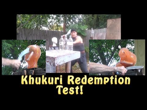 Real Nepalese Kukri or Khukuri / Gurkha Knife Redemption Test!