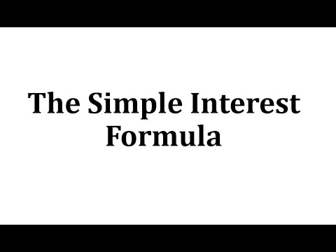 The Simple Interest Formula