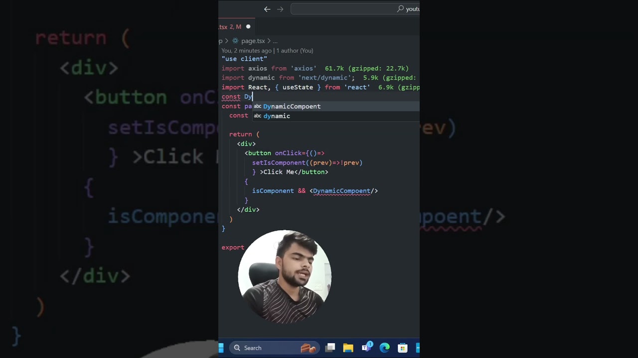 Next.js Dynamic Import #reactjs