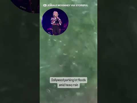 Dollywood Parking Lot Floods Amid Heavy Rain