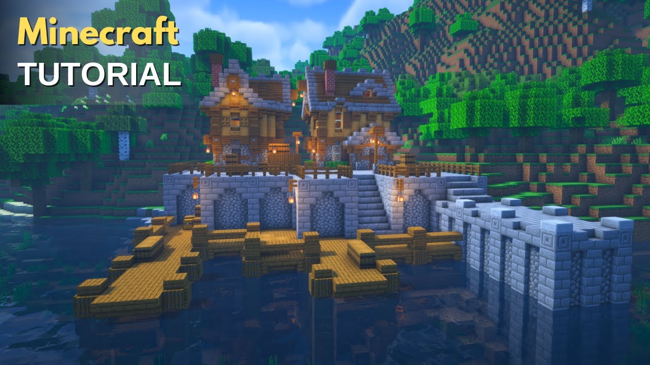 Minecraft: How to Build a Medieval Dock | Medieval Harbor (Tutorial) - マイクラビルダーズ