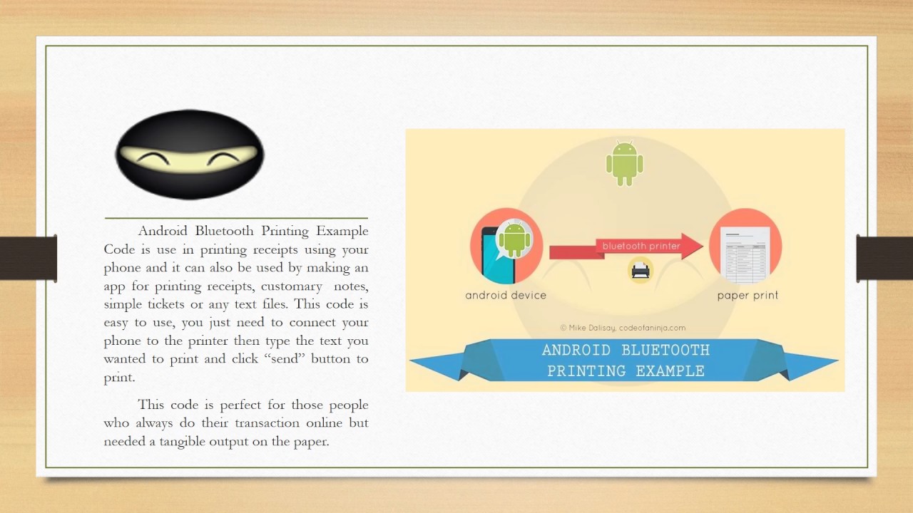 ANDROID BLUETOOTH PRINTING EXAMPLE CODE