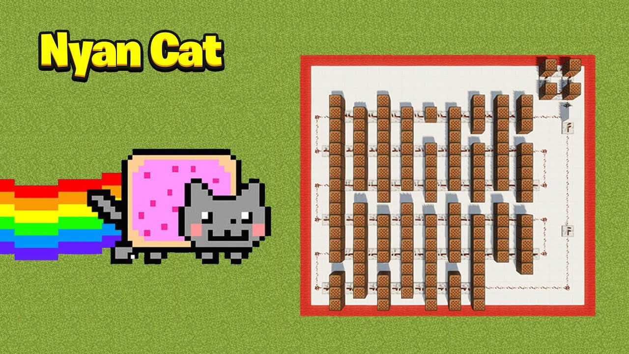 Nyan Cat Theme Minecraft Note Block Tutorial