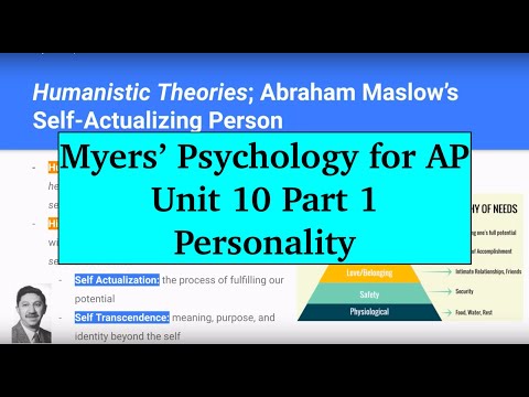 AP Psychology | Myers’ Unit 10 Part 1